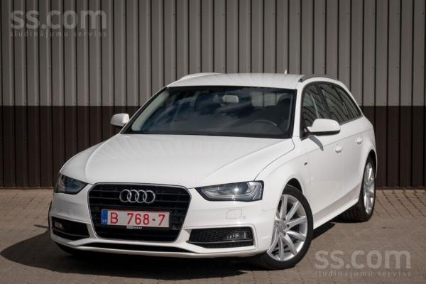 White Audi A4 2014 in Talsi, with an engine capacity of 2.00 L and mileage of 270 thousand km for 8790 €, photo 4 on AUTOMOTO.COM.LV