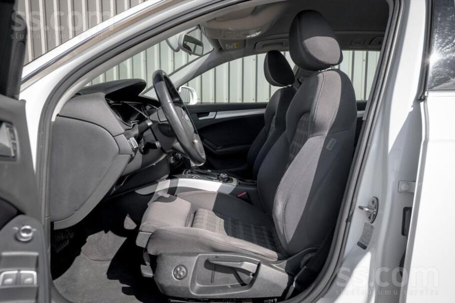 White Audi A4 2014 in Talsi, with an engine capacity of 2.00 L and mileage of 270 thousand km for 8790 €, photo 10 on AUTOMOTO.COM.LV