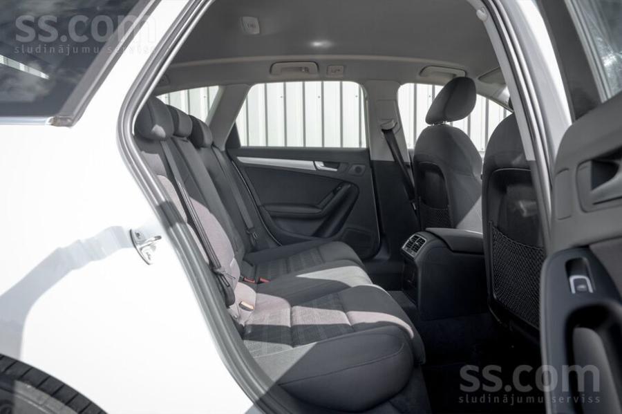 White Audi A4 2014 in Talsi, with an engine capacity of 2.00 L and mileage of 270 thousand km for 8790 €, photo 12 on AUTOMOTO.COM.LV