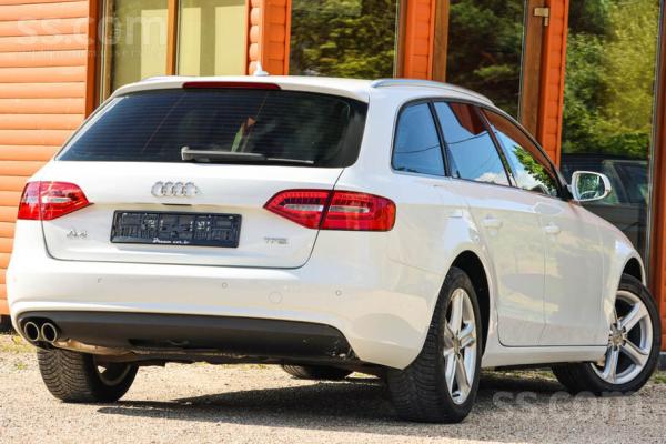 White Audi A4 2014 in Tukums, with an engine capacity of 1.80 L and mileage of 199 thousand km for 6790 €, photo 4 on AUTOMOTO.COM.LV