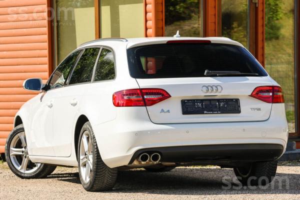 White Audi A4 2014 in Tukums, with an engine capacity of 1.80 L and mileage of 199 thousand km for 6790 €, photo 5 on AUTOMOTO.COM.LV