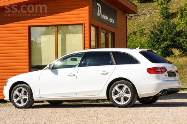 White Audi A4 2014 in Tukums, with an engine capacity of 1.80 L and mileage of 199 thousand km for 6790 €, photo 6 on AUTOMOTO.COM.LV