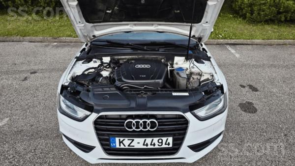 White Audi A4 2014 in Talsi, with an engine capacity of 2.00 L and mileage of 280 thousand km for 9950 €, photo 5 on AUTOMOTO.COM.LV