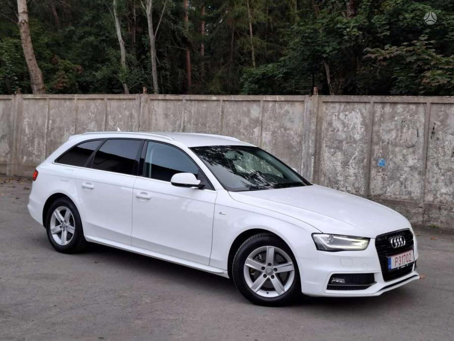 White Audi A4 2014 in Vilnius, with an engine capacity of 1.97 L and mileage of 232 thousand km for 6900 €, photo 1 on AUTOMOTO.COM.LV