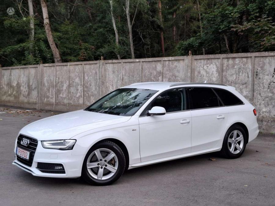 White Audi A4 2014 in Vilnius, with an engine capacity of 1.97 L and mileage of 232 thousand km for 6900 €, photo 6 on AUTOMOTO.COM.LV