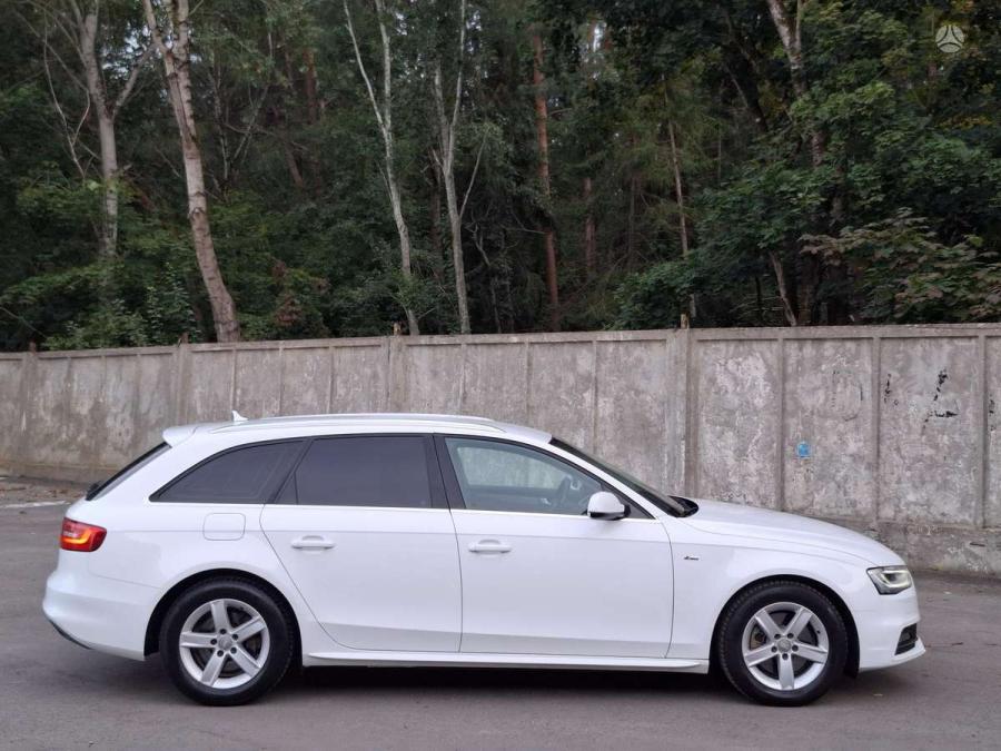 White Audi A4 2014 in Vilnius, with an engine capacity of 1.97 L and mileage of 232 thousand km for 6900 €, photo 8 on AUTOMOTO.COM.LV