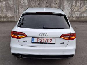 White Audi A4 2014 in Vilnius, with an engine capacity of 1.97 L and mileage of 232 thousand km for 6900 €, photo 9 on AUTOMOTO.COM.LV
