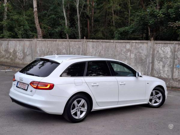 White Audi A4 2014 in Vilnius, with an engine capacity of 1.97 L and mileage of 232 thousand km for 6900 €, photo 3 on AUTOMOTO.COM.LV