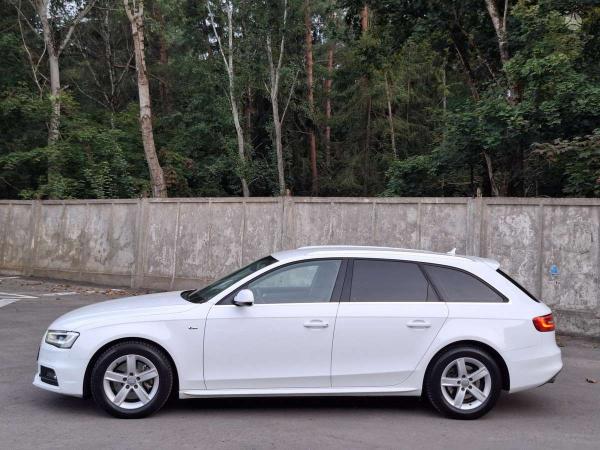 White Audi A4 2014 in Vilnius, with an engine capacity of 1.97 L and mileage of 232 thousand km for 6900 €, photo 5 on AUTOMOTO.COM.LV