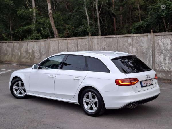 White Audi A4 2014 in Vilnius, with an engine capacity of 1.97 L and mileage of 232 thousand km for 6900 €, photo 7 on AUTOMOTO.COM.LV