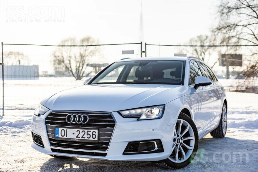 White Audi A4 2015 in Riga, with an engine capacity of 2.00 L and mileage of 298 thousand km for 13290 €, photo 1 on AUTOMOTO.COM.LV