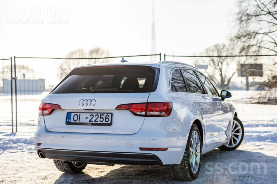 White Audi A4 2015 in Riga, with an engine capacity of 2.00 L and mileage of 298 thousand km for 13290 €, photo 7 on AUTOMOTO.COM.LV