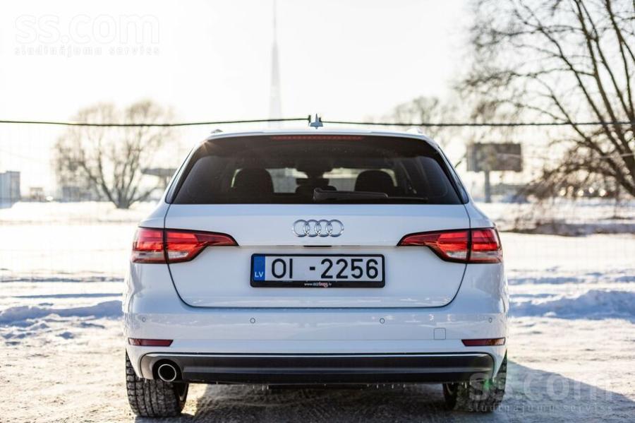 White Audi A4 2015 in Riga, with an engine capacity of 2.00 L and mileage of 298 thousand km for 13290 €, photo 8 on AUTOMOTO.COM.LV