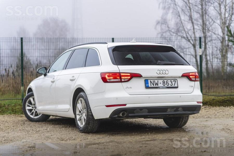 White Audi A4 2016 in Riga, with an engine capacity of 2.00 L and mileage of 171 thousand km for 13990 €, photo 4 on AUTOMOTO.COM.LV