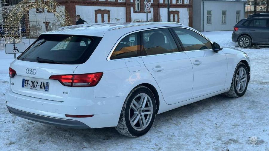 White Audi A4 2016 in Silute, with an engine capacity of 1.97 L and mileage of 276 thousand km for 11300 €, photo 6 on AUTOMOTO.COM.LV