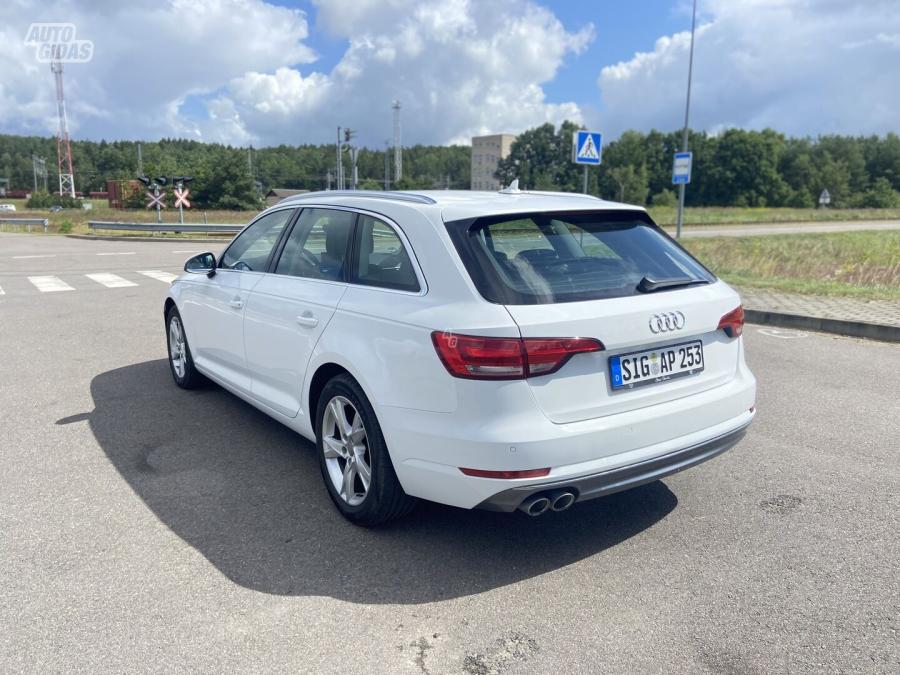 White Audi A4 2016 in Vilnius, with an engine capacity of 2.00 L and mileage of 156 thousand km for 12299 €, photo 4 on AUTOMOTO.COM.LV