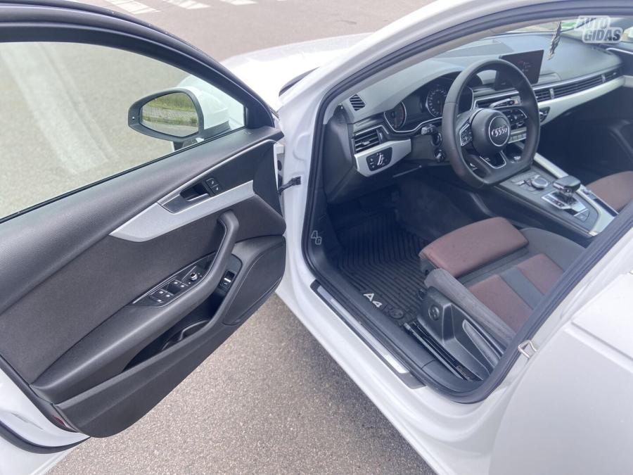 White Audi A4 2016 in Vilnius, with an engine capacity of 2.00 L and mileage of 156 thousand km for 12299 €, photo 6 on AUTOMOTO.COM.LV