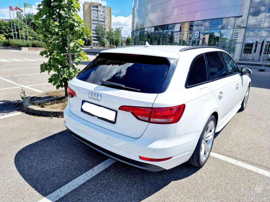 White Audi A4 2016 in Kaunas, with an engine capacity of 1.97 L and mileage of 302 thousand km for 12300 €, photo 9 on AUTOMOTO.COM.LV