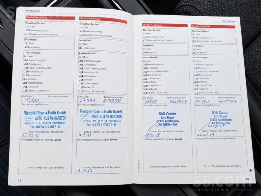 White Audi A4 2016 in Riga, with an engine capacity of 1.80 L and mileage of 208 thousand km for 11990 €, photo 17 on AUTOMOTO.COM.LV