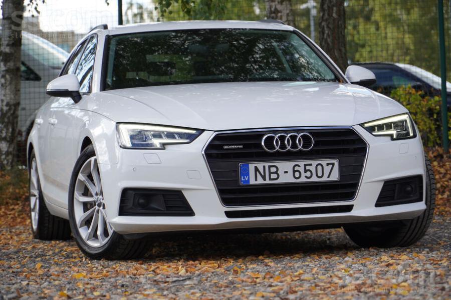 White Audi A4 2016 in Riga, with an engine capacity of 2.00 L and mileage of 220 thousand km for 15790 €, photo 1 on AUTOMOTO.COM.LV