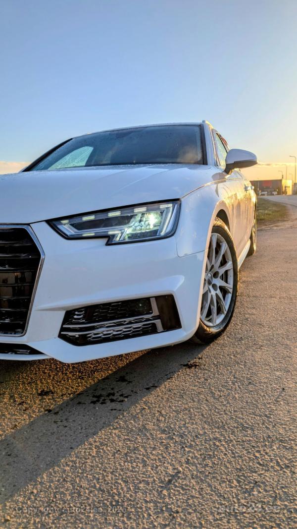 White Audi A4 2017 in Tallinn, with an engine capacity of 2.00 L and mileage of 195 thousand km for 15600 €, photo 1 on AUTOMOTO.COM.LV