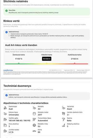 White Audi A4 2017 in Prienai, with an engine capacity of 2.00 L and mileage of 267 thousand km for 12450 €, photo 36 on AUTOMOTO.COM.LV