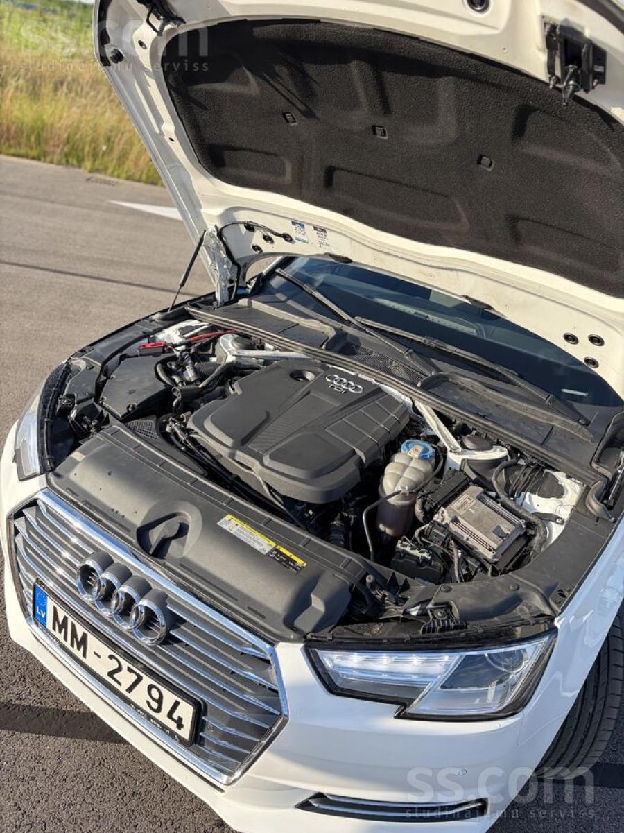 White Audi A4 2017 in Bauska, with an engine capacity of 2.00 L and mileage of 267 thousand km for 13500 €, photo 9 on AUTOMOTO.COM.LV