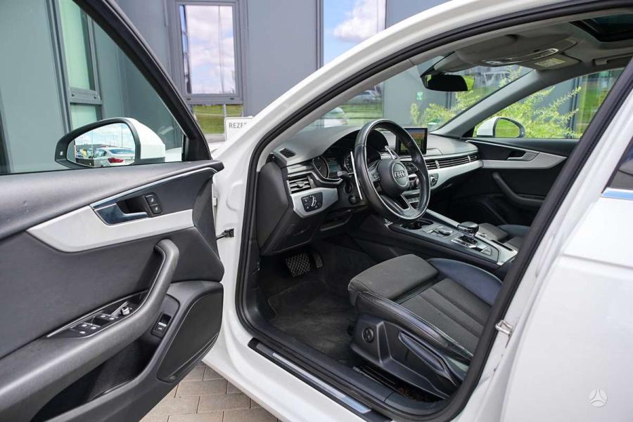 White Audi A4 2017 in Marijampole, with an engine capacity of 1.97 L and mileage of 227 thousand km for 11450 €, photo 28 on AUTOMOTO.COM.LV