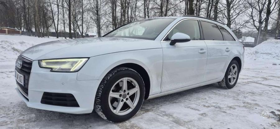 White Audi A4 2018 in Taurage, with an engine capacity of 1.97 L and mileage of 300 thousand km for 11350 €, photo 2 on AUTOMOTO.COM.LV