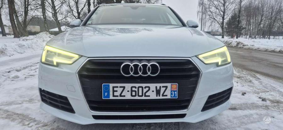White Audi A4 2018 in Taurage, with an engine capacity of 1.97 L and mileage of 300 thousand km for 11350 €, photo 4 on AUTOMOTO.COM.LV