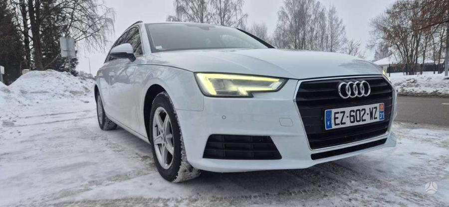 White Audi A4 2018 in Taurage, with an engine capacity of 1.97 L and mileage of 300 thousand km for 11350 €, photo 8 on AUTOMOTO.COM.LV