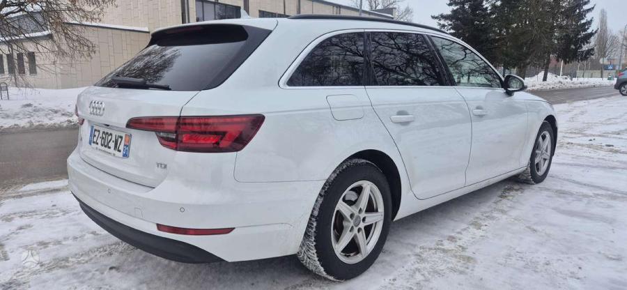 White Audi A4 2018 in Taurage, with an engine capacity of 1.97 L and mileage of 300 thousand km for 11350 €, photo 15 on AUTOMOTO.COM.LV