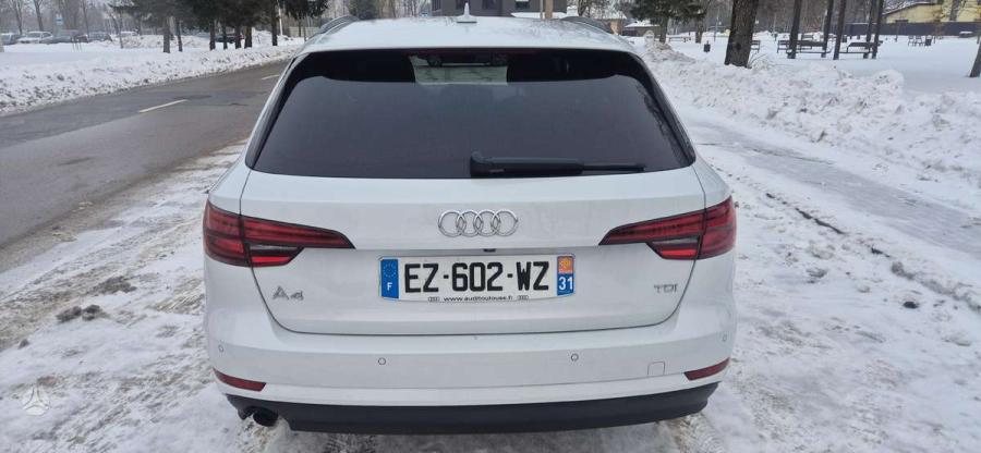 White Audi A4 2018 in Taurage, with an engine capacity of 1.97 L and mileage of 300 thousand km for 11350 €, photo 16 on AUTOMOTO.COM.LV