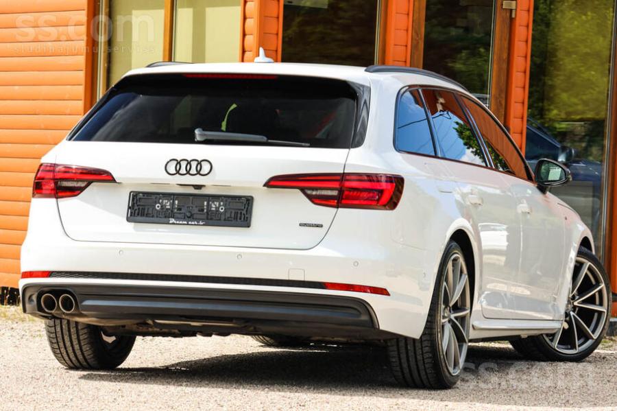 White Audi A4 2018 in Tukums, with an engine capacity of 2.00 L and mileage of 271 thousand km for 14190 €, photo 4 on AUTOMOTO.COM.LV