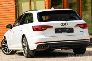 White Audi A4 2018 in Tukums, with an engine capacity of 2.00 L and mileage of 271 thousand km for 14190 €, photo 5 on AUTOMOTO.COM.LV