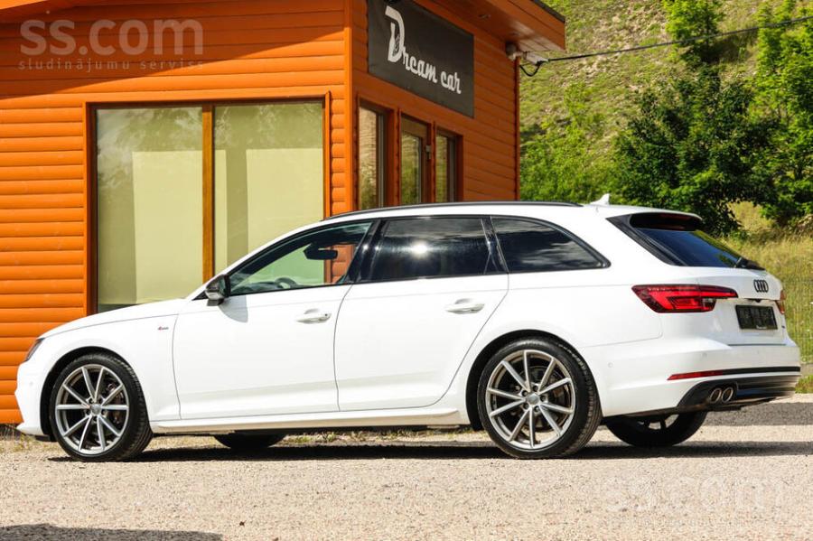 White Audi A4 2018 in Tukums, with an engine capacity of 2.00 L and mileage of 271 thousand km for 14190 €, photo 6 on AUTOMOTO.COM.LV