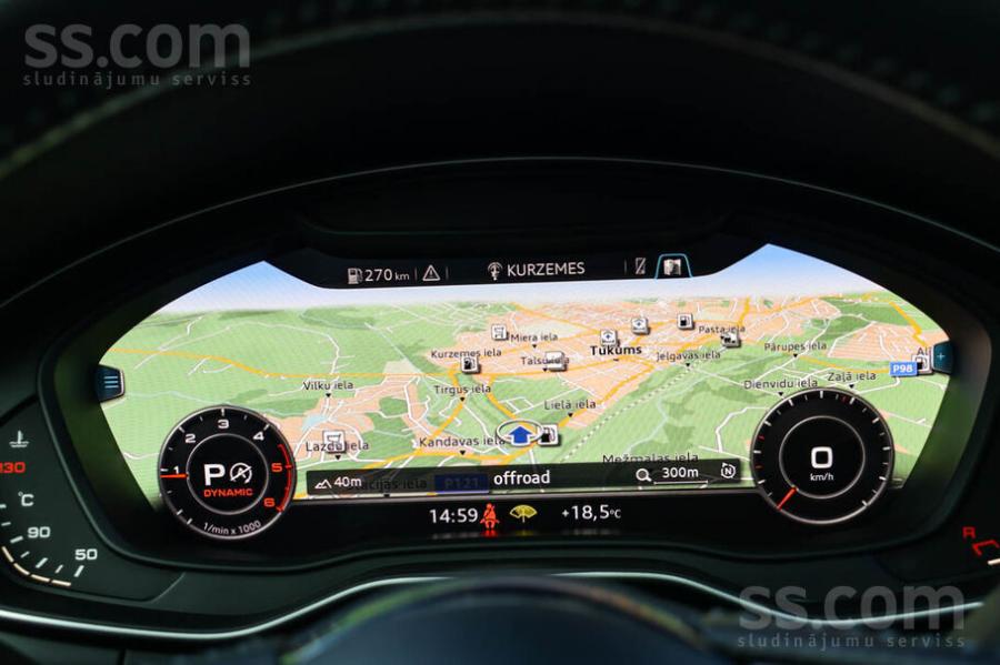 White Audi A4 2018 in Tukums, with an engine capacity of 2.00 L and mileage of 271 thousand km for 14190 €, photo 13 on AUTOMOTO.COM.LV