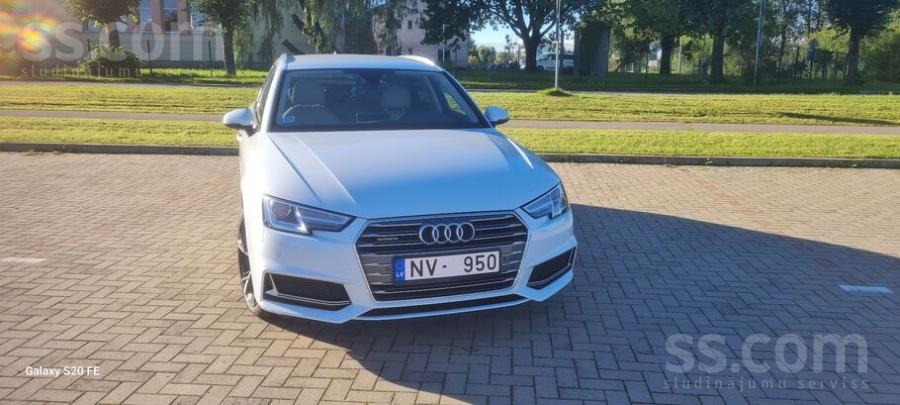 White Audi A4 2019 in Riga, with an engine capacity of 2.00 L and mileage of 156 thousand km for 20750 €, photo 3 on AUTOMOTO.COM.LV