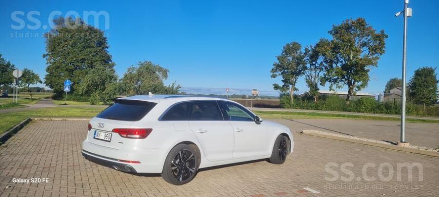 White Audi A4 2019 in Riga, with an engine capacity of 2.00 L and mileage of 156 thousand km for 20750 €, photo 10 on AUTOMOTO.COM.LV