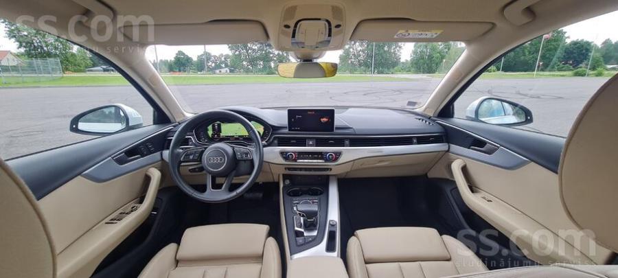 White Audi A4 2019 in Riga, with an engine capacity of 2.00 L and mileage of 156 thousand km for 20750 €, photo 12 on AUTOMOTO.COM.LV