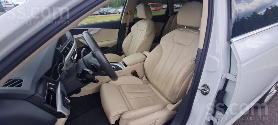 White Audi A4 2019 in Riga, with an engine capacity of 2.00 L and mileage of 156 thousand km for 20750 €, photo 13 on AUTOMOTO.COM.LV