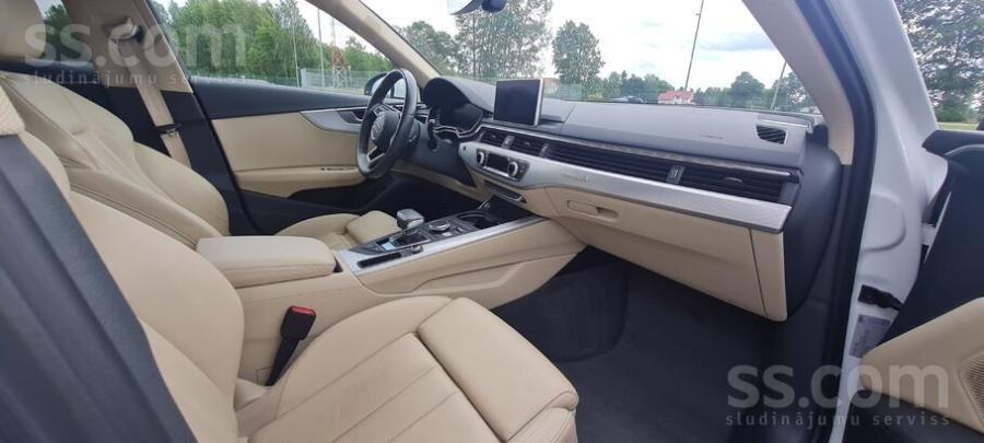 White Audi A4 2019 in Riga, with an engine capacity of 2.00 L and mileage of 156 thousand km for 20750 €, photo 15 on AUTOMOTO.COM.LV