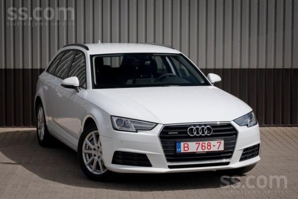 White Audi A4 2019 in Talsi, with an engine capacity of 2.00 L and mileage of 270 thousand km for 12950 €, photo 1 on AUTOMOTO.COM.LV