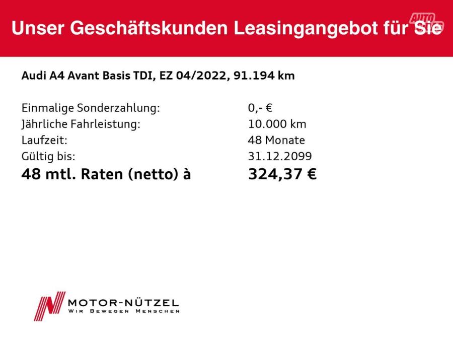 White Audi A4 2022 in Kaunas, with an engine capacity of 2.00 L and mileage of 91 thousand km for 29019 €, photo 24 on AUTOMOTO.COM.LV