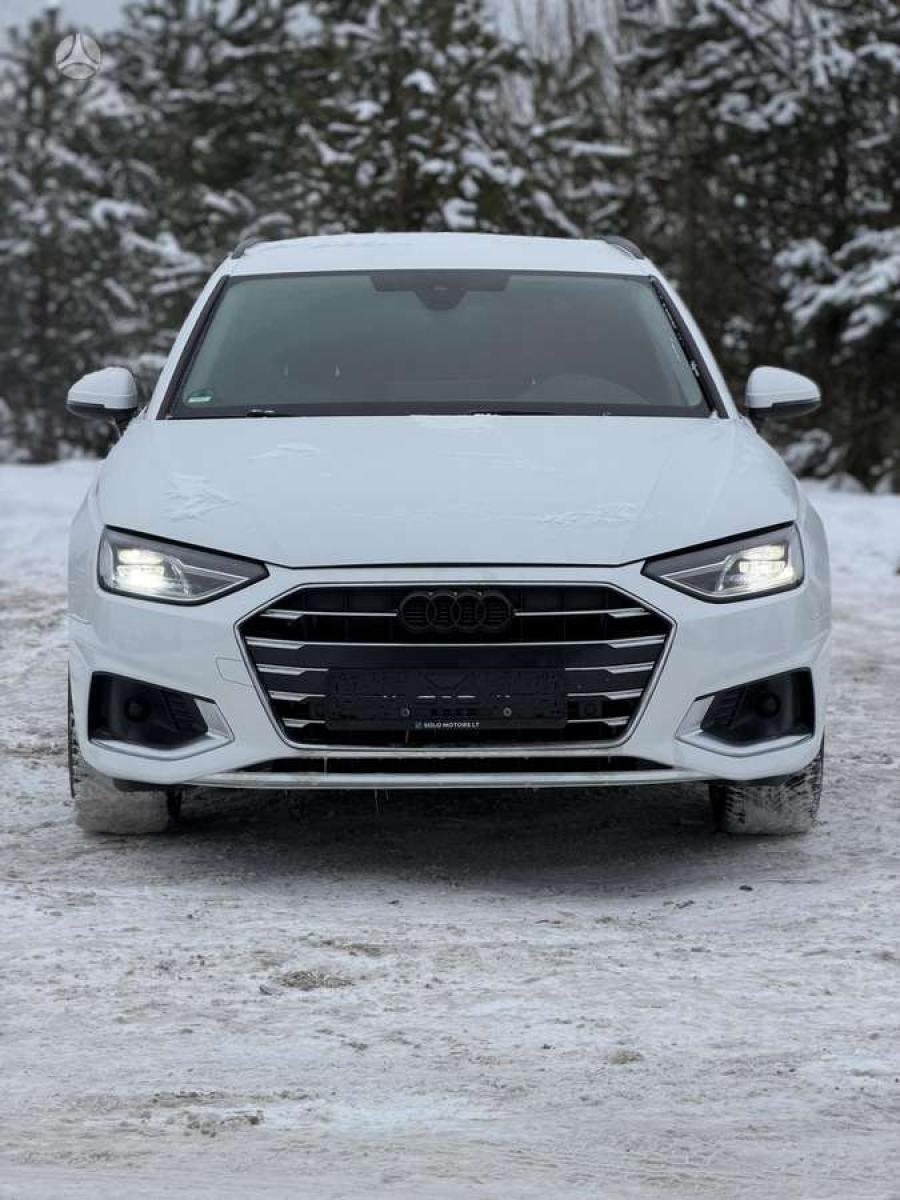 White Audi A4 2022 in Vilnius, with an engine capacity of 1.97 L and mileage of 129 thousand km for 19700 €, photo 2 on AUTOMOTO.COM.LV