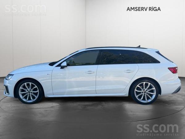 Audi A4 2023 in Riga on AUTOMOTO.COM.LV White Audi A4 2023 in Riga, with an engine capacity of 2.00 L and mileage of 166 thousand km for 21500 €, photo 4 on AUTOMOTO.COM.LV