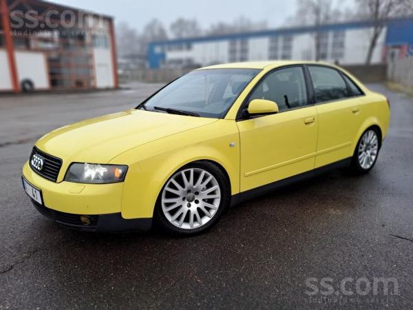 Yellow Audi A4 2002 in Daugavpils, with an engine capacity of 2.00 L and mileage of 311 thousand km for 2900 €, photo 1 on AUTOMOTO.COM.LV