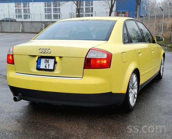 Yellow Audi A4 2002 in Daugavpils, with an engine capacity of 2.00 L and mileage of 311 thousand km for 2900 €, photo 4 on AUTOMOTO.COM.LV