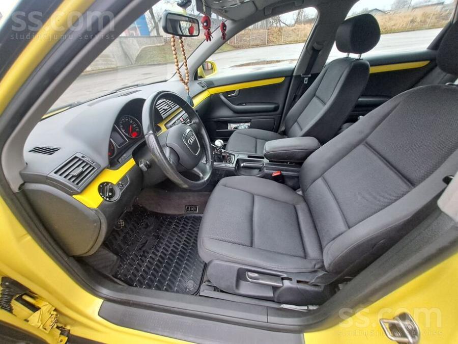 Yellow Audi A4 2002 in Daugavpils, with an engine capacity of 2.00 L and mileage of 311 thousand km for 2900 €, photo 5 on AUTOMOTO.COM.LV