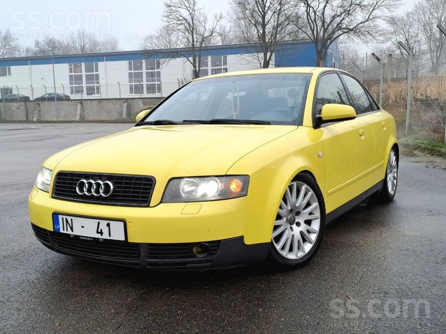 Yellow Audi A4 2002 in Daugavpils, with an engine capacity of 2.00 L and mileage of 311 thousand km for 2900 €, photo 8 on AUTOMOTO.COM.LV
